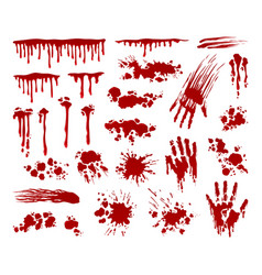 Blood splat splash spot ink stain blot patch Vector Image