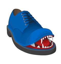 Angry blue shoe Royalty Free Vector Image - VectorStock