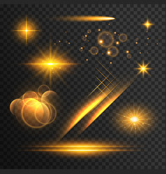 Realistic stage lights or concert spotlights Vector Image