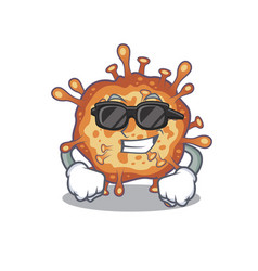 Cool retro virus corona wearing black glasses Vector Image