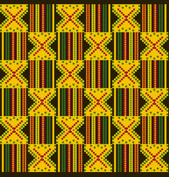 African seamless pattern cloth kente tribal Vector Image