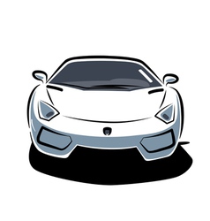 Front of sport car Royalty Free Vector Image - VectorStock