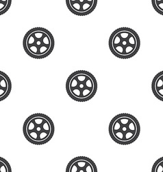 Automobile rubber tire car wheel seamless pattern Vector Image