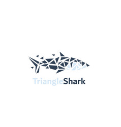 Triangle shark logo Royalty Free Vector Image - VectorStock