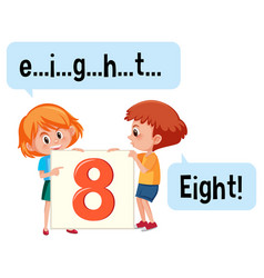 Two kids counting numbers Royalty Free Vector Image