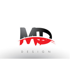 Dk d k brush logo letters with red and black Vector Image