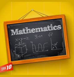 Mathematics sketches on school board Royalty Free Vector