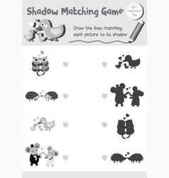 Shadow matching game shape 1 Royalty Free Vector Image