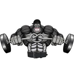 Strong monkey athlete Royalty Free Vector Image