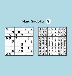 Sudoku game with answers medium complexity Vector Image
