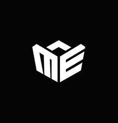 Em logo monogram with slash style design template Vector Image