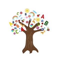 Education concept tree Royalty Free Vector Image