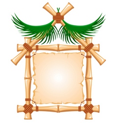 Bamboo frame Royalty Free Vector Image - VectorStock