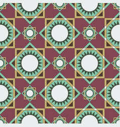 Seamless pattern with geometric ornament round Vector Image