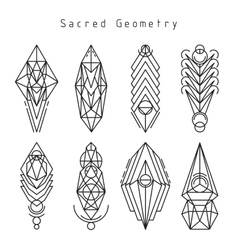 Linear sacred emblems Royalty Free Vector Image