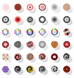 Design elements set with rotation Royalty Free Vector Image