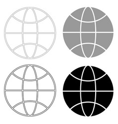 World map the black color icon Royalty Free Vector Image