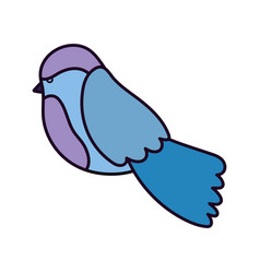 Cartoon beautiful robin bird Royalty Free Vector Image