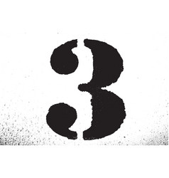 Number three Royalty Free Vector Image - VectorStock