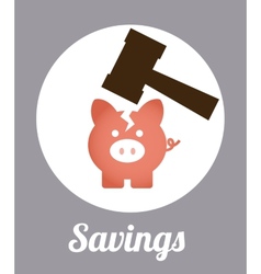 Save or spend indication sign Royalty Free Vector Image