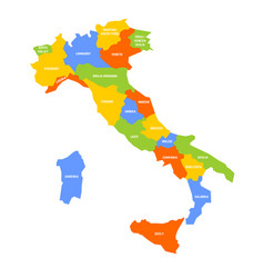 Editable template map italy with marks Royalty Free Vector