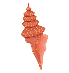 Cute bright blue cartoon seashell icon colorful Vector Image