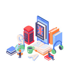 English lessons concept Royalty Free Vector Image