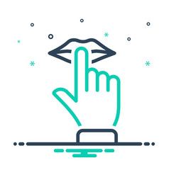 Be quiet Royalty Free Vector Image - VectorStock