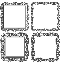 Square frame with cutout border pattern Royalty Free Vector