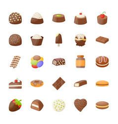 Dark chocolate with nuts realistic set Royalty Free Vector