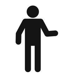 Stick figure stickman icon pictograph simple Vector Image