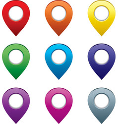 Set map pointers Royalty Free Vector Image - VectorStock