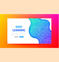 Machine learning banner artificial intelligence Vector Image