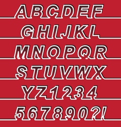 Fun english alphabet one line colorful letters set