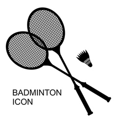 Badminton icon sport symbol flat Royalty Free Vector Image