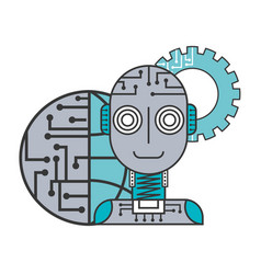 Artificial intelligence landing ai smart digital Vector Image