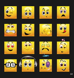 Yellow yummy smiley emoticon hungry face emoji Vector Image