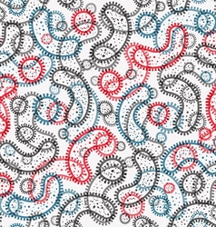 Seamless bacteria pattern color germs Royalty Free Vector