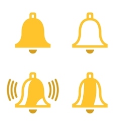 Alarm bell icon with check mark Royalty Free Vector Image