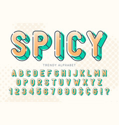 Reggae condensed display font popart design Vector Image