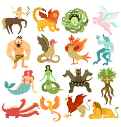 Mythical creatures set Royalty Free Vector Image