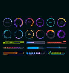 Cloud uploading progress bar Royalty Free Vector Image