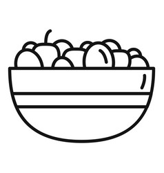Kiwi fruit salad icon outline fresh food Vector Image
