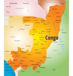Color map of Congo Royalty Free Vector Image - VectorStock