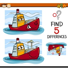 Find differences task for kids Royalty Free Vector Image