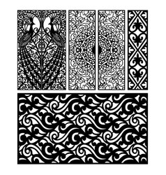 Laser cutting pattern design Royalty Free Vector Image