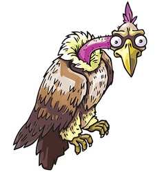 Cute vulture cartoon Royalty Free Vector Image