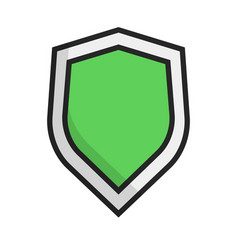 Vpn shield silhouette icon Royalty Free Vector Image