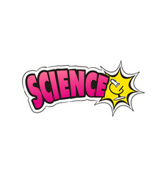 Labels with names and icons school subjects Vector Image