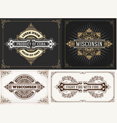 Pack 4 badges Royalty Free Vector Image - VectorStock